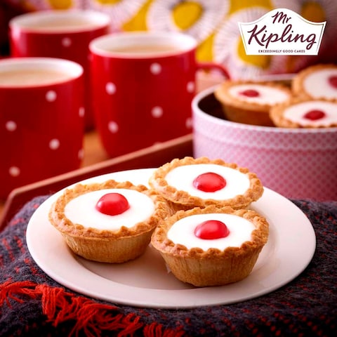 Mr Kipling Cherry Bakewell Cake Tarts 6 Pack - Tesco Groceries