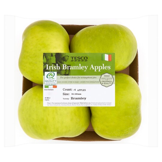 Tesco Bramley Apple Tray 4 Pack - Tesco Groceries