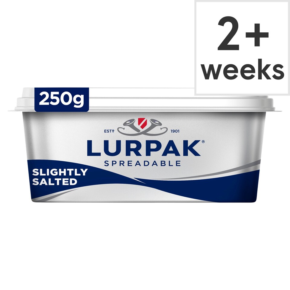 Lurpak Slightly Salted Spreadable Blend of Butter and Rapeseed Oil 250g ...