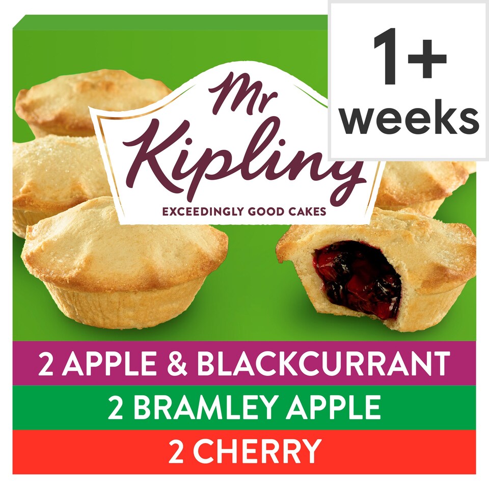 Mr Kipling Exceedingly Good Fruit Pie Selection 6 Pack - Tesco Groceries