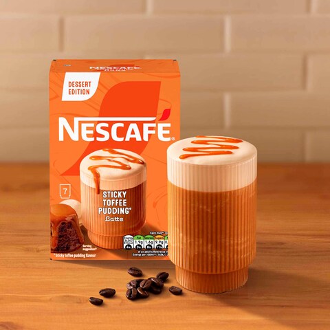 Nescafe Sticky Toffee Pudding Latte 7 x 20g Sachets - Tesco Groceries