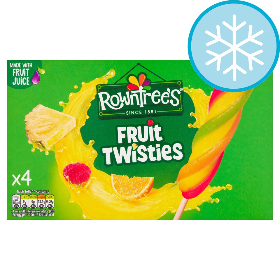 Rowntree's Fruit Twisties Ice Lollies 4X70ml - Tesco Groceries