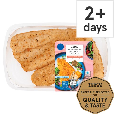 Tesco Lightly Dusted Haddock Fillets 255G - Tesco Groceries