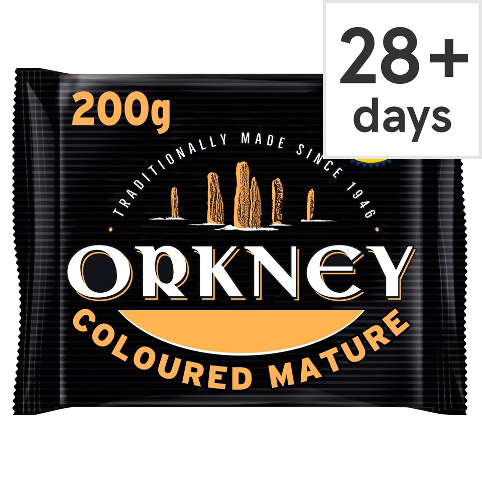 Orkney Coloured Mature Cheddar Cheese 200g - Tesco Groceries