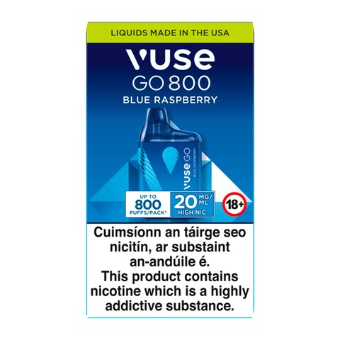 Vuse Go 800 Blue Raspberry 20Mg/Ml - Tesco Groceries