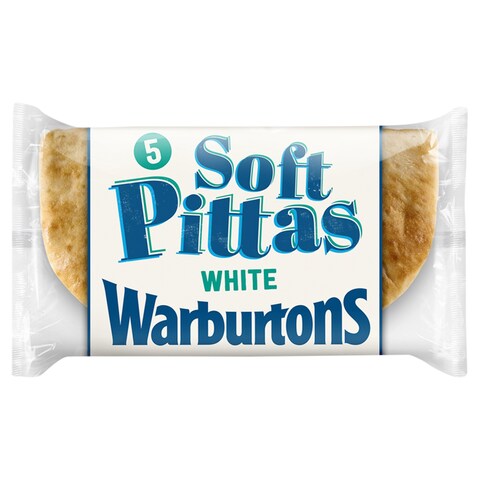 Warburtons White Easy To Fill Soft Pittas 5 Pack - Tesco Groceries