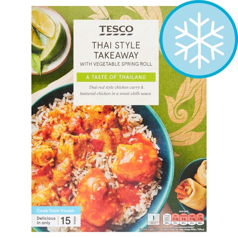 Tesco Thai Style Takeaway with Vegetable Spring Roll 500g - Tesco Groceries