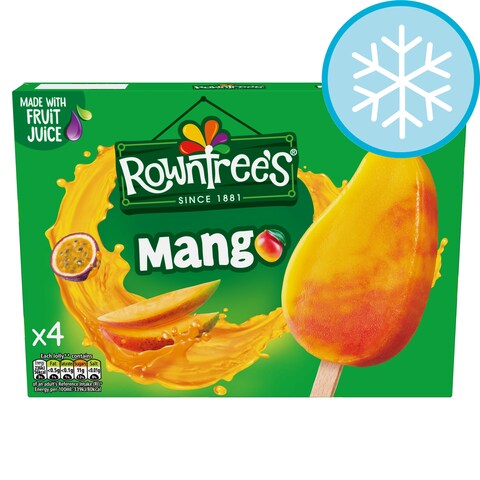 Rowntrees Mango Ice Lollies 4x70ml - Tesco Groceries