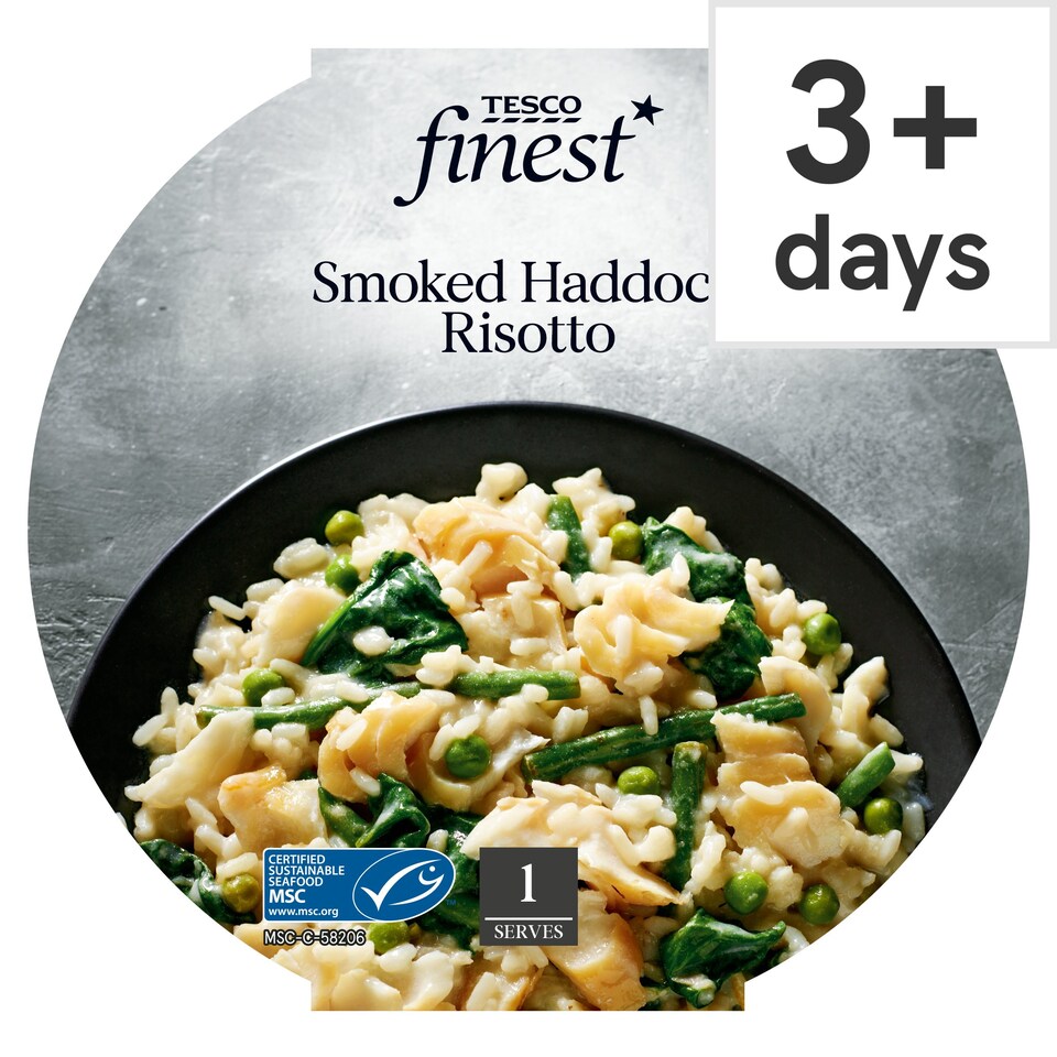 Tesco Finest Smoked Haddock Risotto 395G - Tesco Groceries
