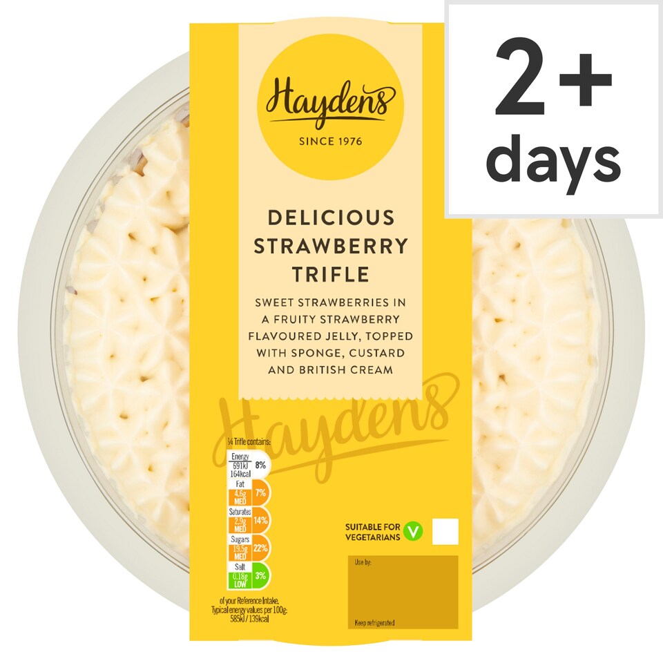 Hayden's Strawberry Trifle Dessert 472g - Tesco Groceries