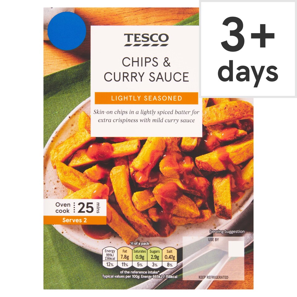 Tesco Chips & Curry Sauce 350g - Tesco Groceries