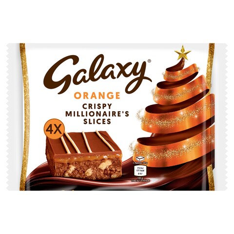 Galaxy Festive Chocolate Crunch Slices 4 Pack - Tesco Groceries