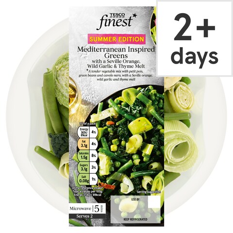 Tesco Finest Fine Green Beans, Leeks, Cavolo Nero and Petit Pois with ...