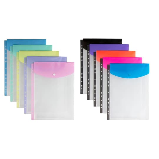 Tesco Punch Pocket Document Wallet 5Pk-Replenish - Tesco Groceries