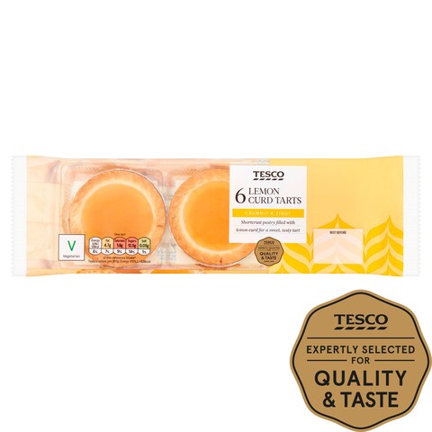 Tesco Lemon Curd Tarts 6 Pack - Tesco Groceries