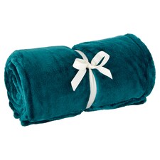 Tesco Teal Super Soft Throw - Tesco Groceries