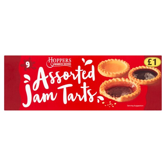 Hoppers Assorted Jam Tarts 9Pk - Tesco Groceries