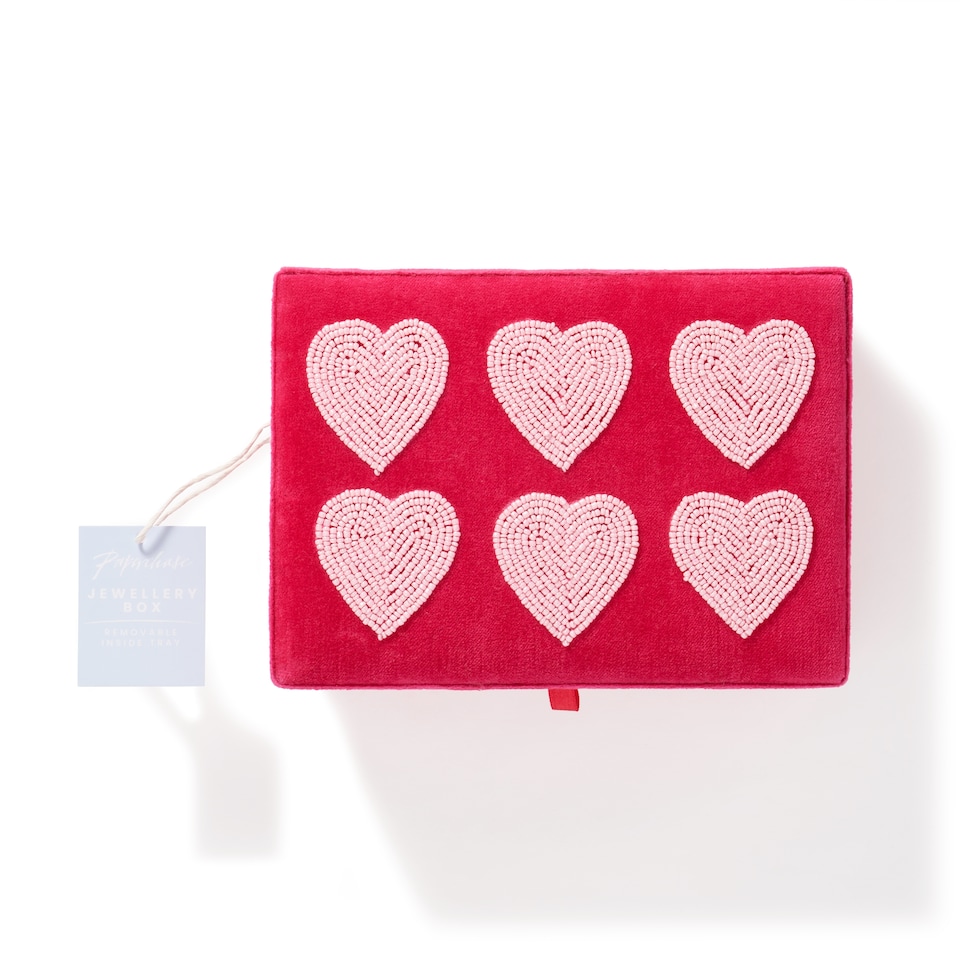 Paperchase Valentines Beaded Jewellery Box - Tesco Groceries