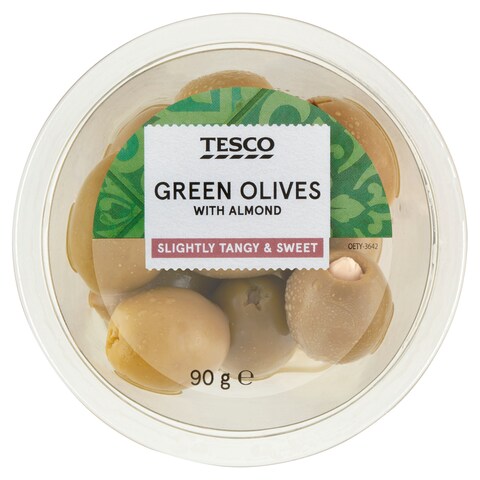 Tesco Green Olives with Almond 90 g - Tesco Groceries