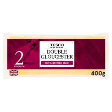 Tesco Double Gloucester Cheese 400G - Tesco Groceries