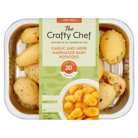 The Crafty Chef Garlic And Herb Baby Potatoes 400G - Tesco Groceries