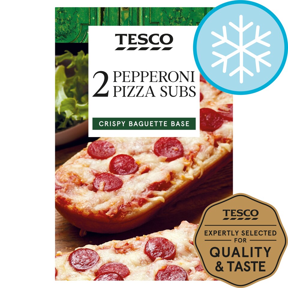 Tesco 2 Pizza Subs Pepperoni 250G - Tesco Groceries