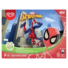 Algida Spider-Man Ice Cream Selection 6 x 60 ml (360 ml) - Tesco Groceries