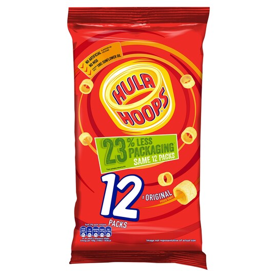 Hula Hoops Original Crisps Mutlipack 12X24g - Tesco Groceries