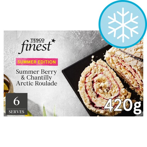 Tesco Finest Berry & Chantilly Roulade 420g - Tesco Groceries