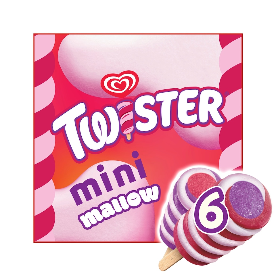 Twister Mini Mallow Ice Cream Lollies 6 x 50ml - Tesco Groceries