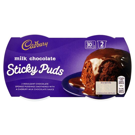 Cadbury Milk Chocolate Puddings 2X95g - Tesco Groceries