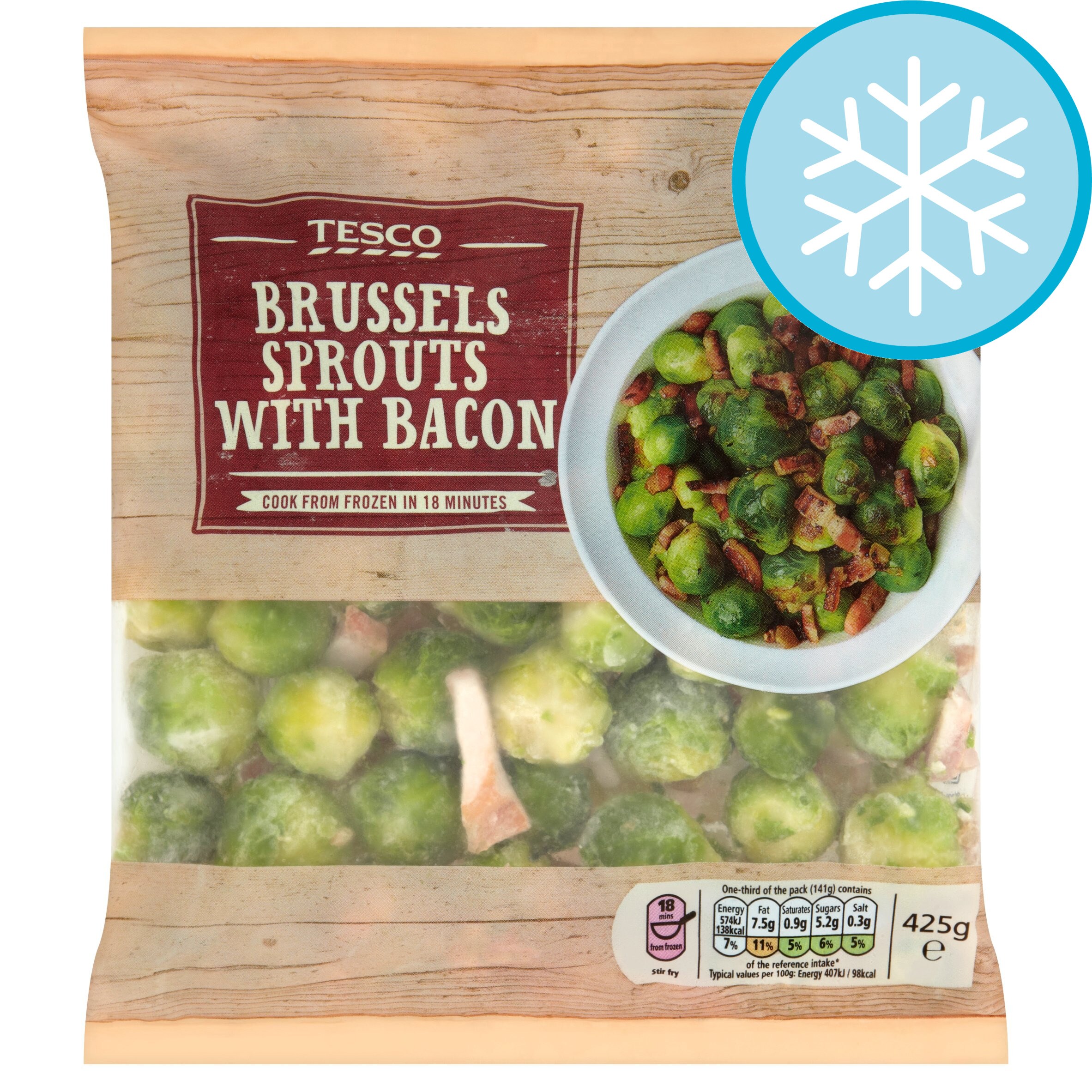 Tesco Brussel Sprouts With Bacon & Onions 425G - Tesco Groceries