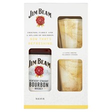 Jim Beam Bourbon whiskey + 2 db pohár díszdobozban 40% 0,7 l - Tesco ...