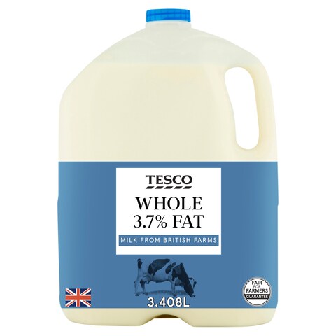 Tesco British Whole Milk 3.408L, 6 Pints - Tesco Groceries