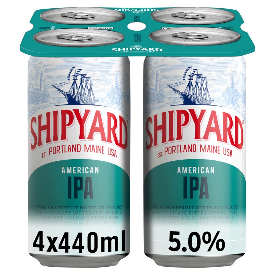Shipyard American IPA Ale Beer Bottle 4X440ml - Tesco Groceries