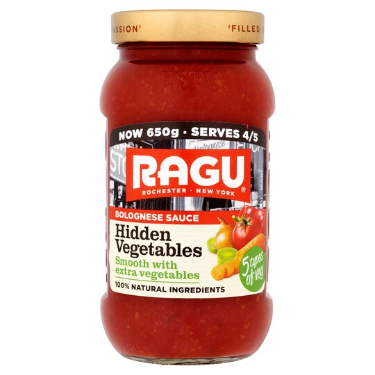 RAGU SMTH PASTA BOLOGNESE SCE WITH VEG 650G - Tesco Groceries