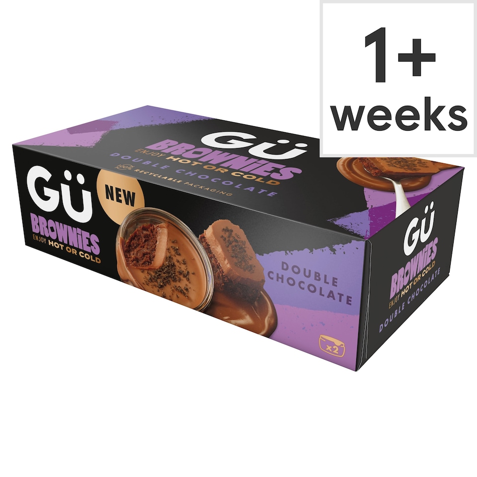 Gu Double Chocolate Brownie Dessert 2X79g - Tesco Groceries
