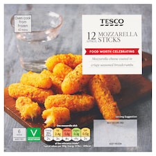 Tesco Mozzarella Sticks 12 Pack 180g - Tesco Groceries