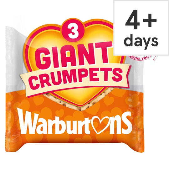 Warburtons Giant Crumpets 3 Pack - Tesco Groceries