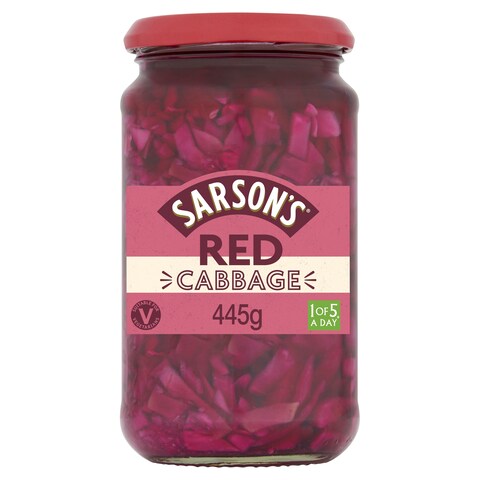 Sarsons Sweet & Mild Red Cabbage 445g - Tesco Groceries