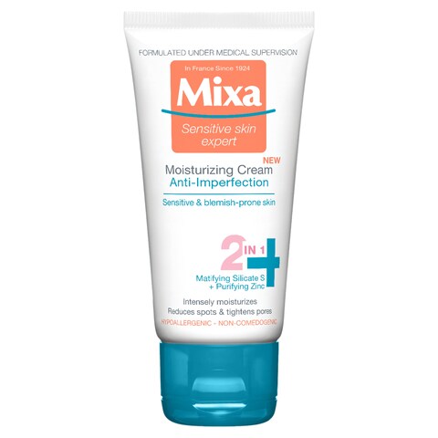 Mixa Anti Imperfection Moisturizing Cream 2 in 1 , 50 ml - Tesco Groceries