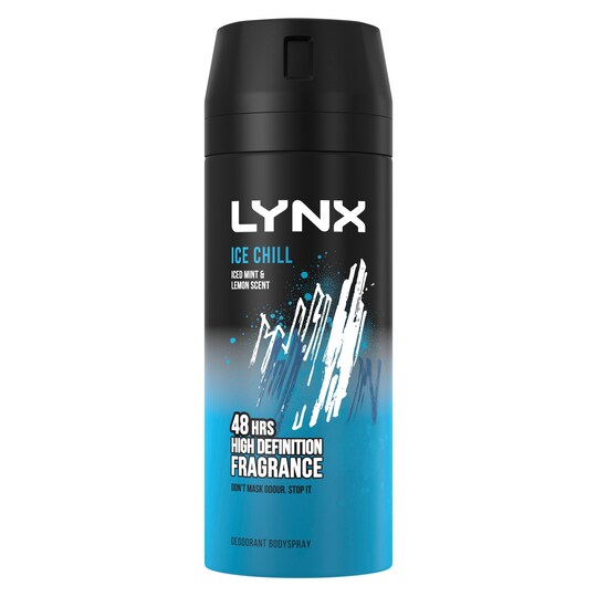 Lynx Ice Chill Deodorant & Body Spray For Men 150Ml - Tesco Groceries