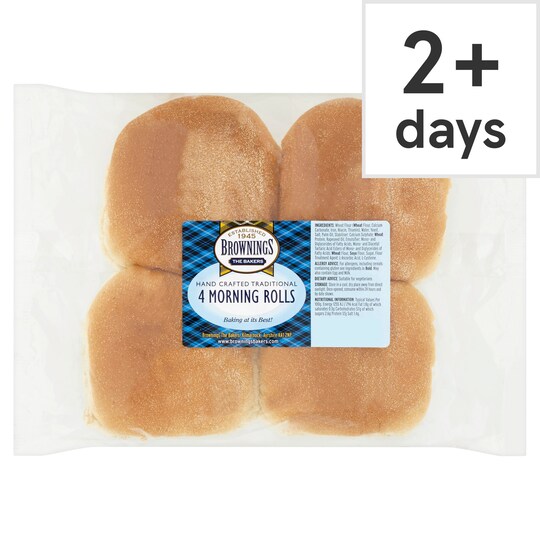 Brownings Ayrshire Morning Rolls 4 Pack - Tesco Groceries