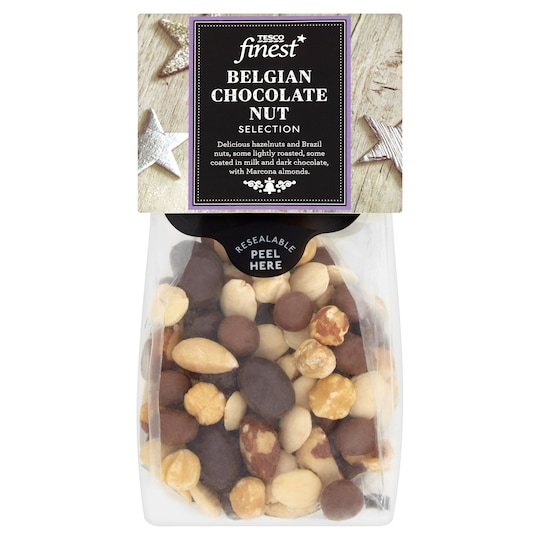 Tesco Finest Chocolate Belgian Chocolate Nut Selection 225G - Tesco ...