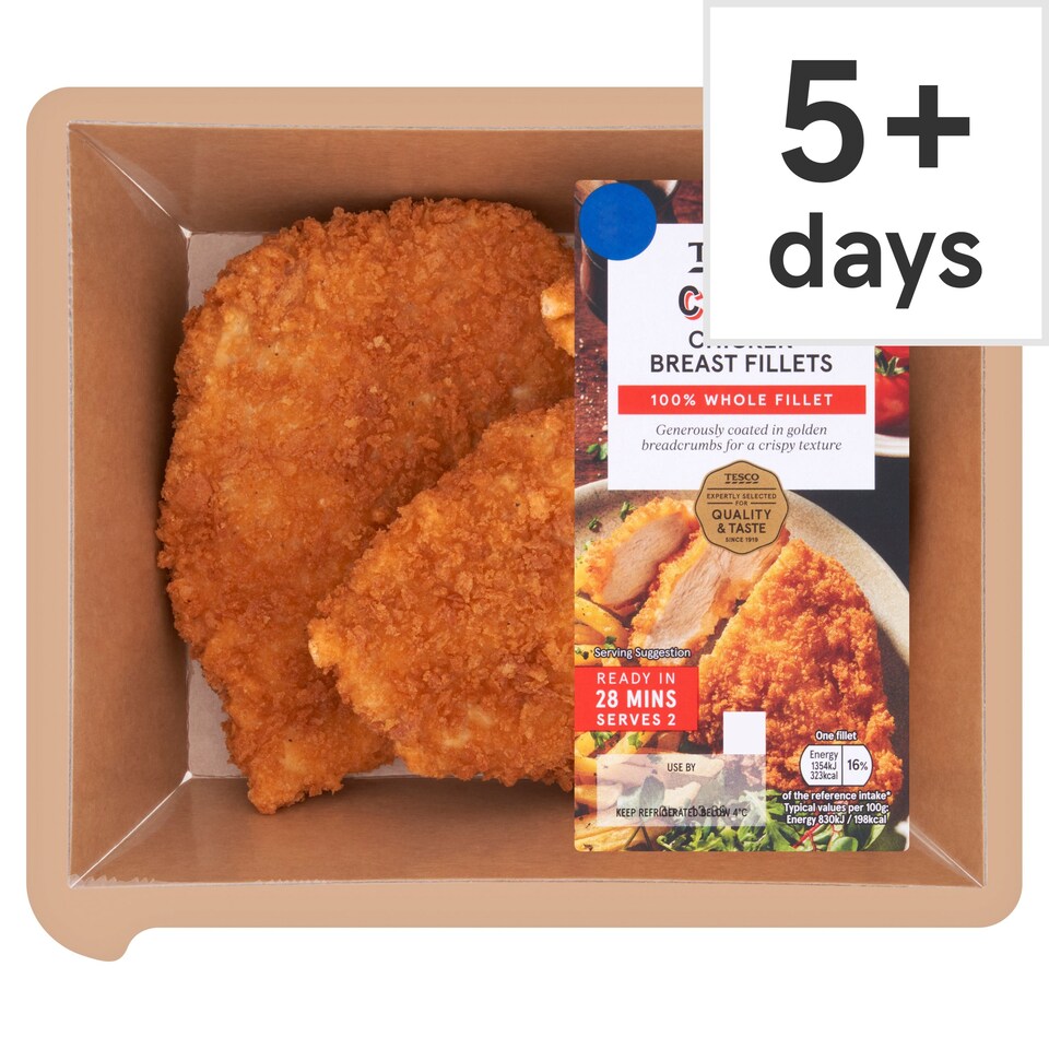 Tesco Crispy Chicken Breast Fillets 350g - Tesco Groceries