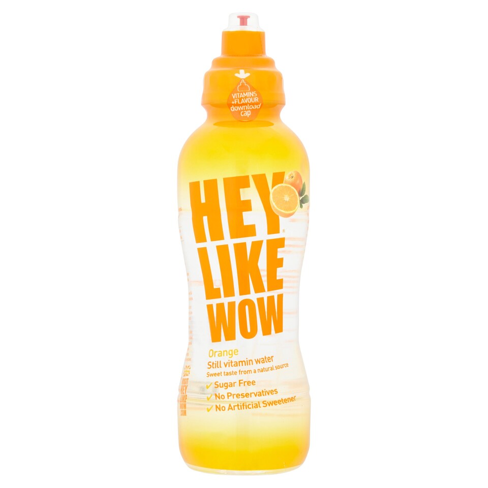 Hey Like Wow Vitamin Water Orange 500ml - Tesco Groceries