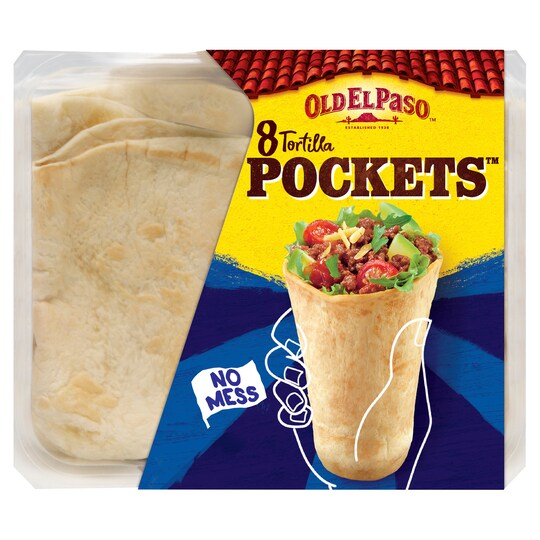 Old El Paso 8 Tortilla Pockets 223G - Tesco Groceries