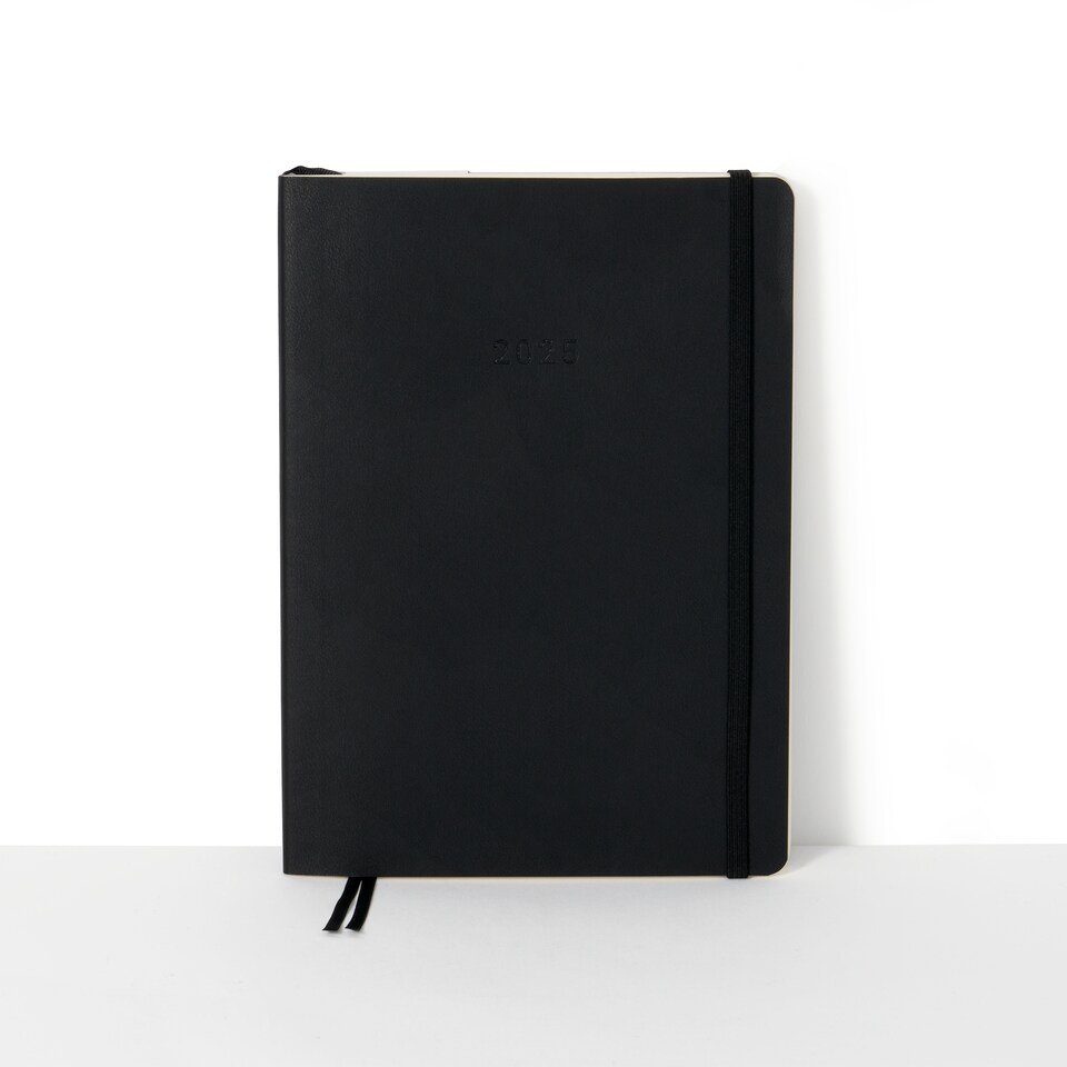 Agenzio Soft Touch Large 2025 Diary Black - Tesco Groceries