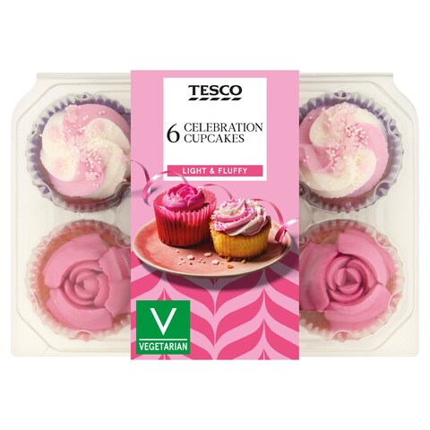 Tesco Celebration Cupcakes - Vanilla 6 Pack - Tesco Groceries