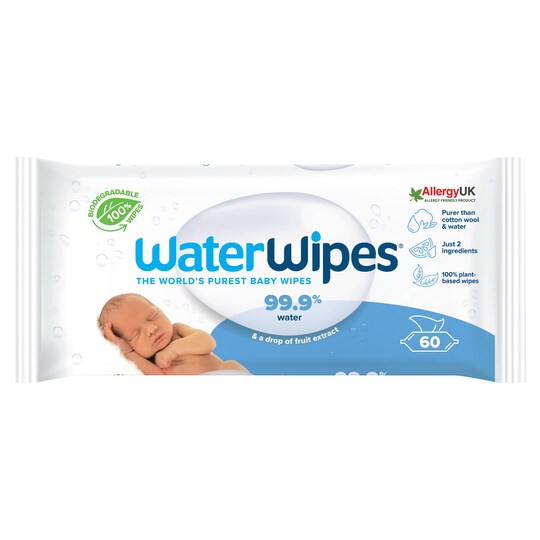 Waterwipes Biodegradable Baby Wipes 60 Pack - Tesco Groceries